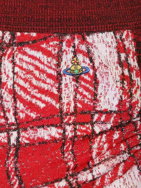 VIVIENNE WESTWOOD Scribble Check Tartan-print Midi Skirt