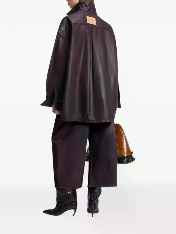 Attico Scoop Cut-out Long-sleeve Shirt