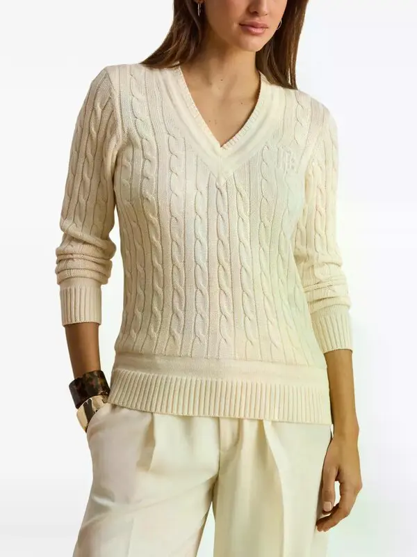 Ralph Lauren Cable-knit V-neck Sweater