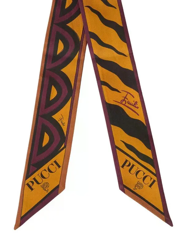 Emilio Pucci Baiadera And Fiamme Print Silk Bandeau