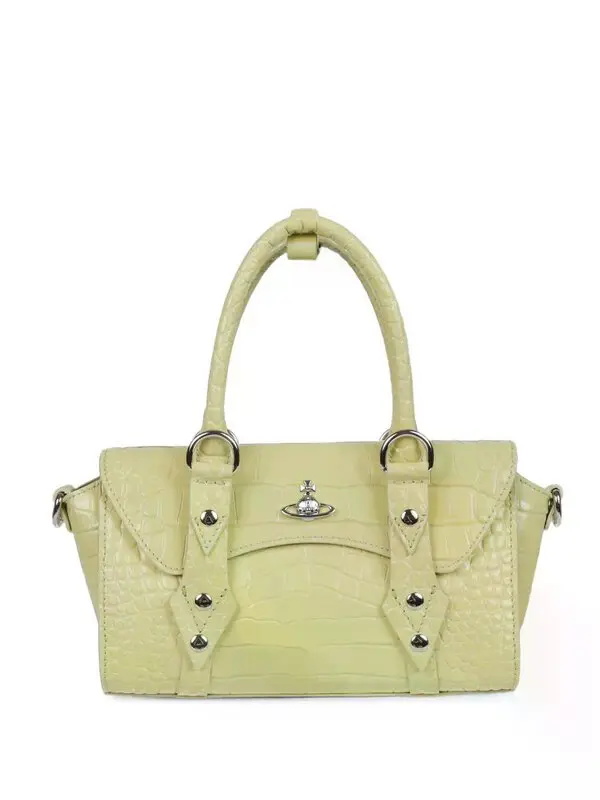 VIVIENNE WESTWOOD Bettina Mini Croc-effect Shoulder Bag - Green