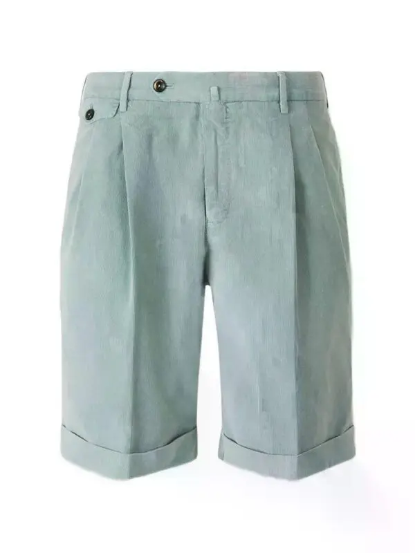 PT TORINO Pleated Corduroy Shorts