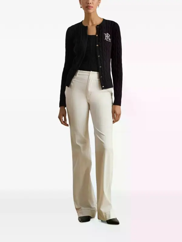 Ralph Lauren Cable-knit Embroidered Cardigan