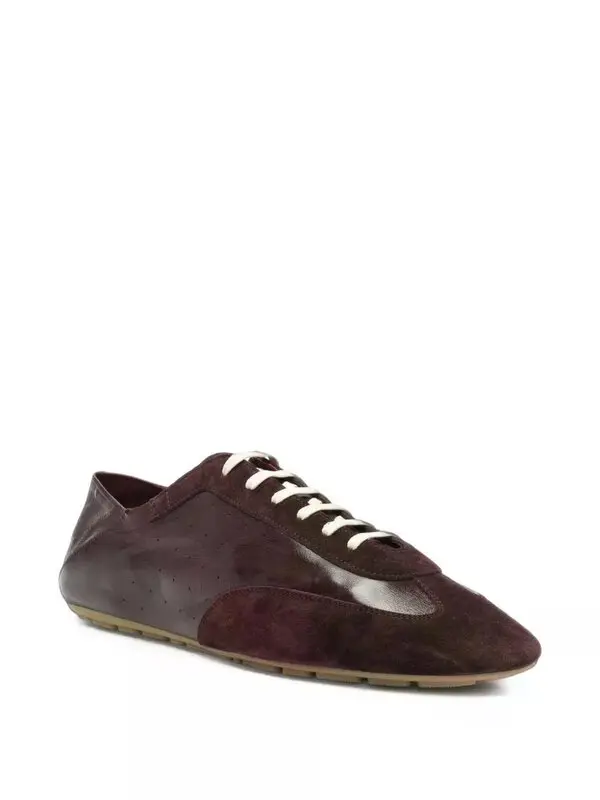 Saint Laurent Lewis Suede-panelled Leather Sneakers