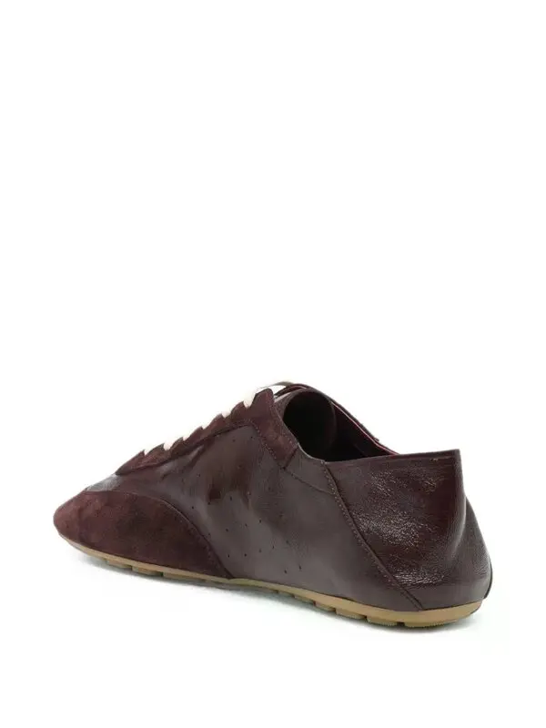 Saint Laurent Lewis Suede-panelled Leather Sneakers