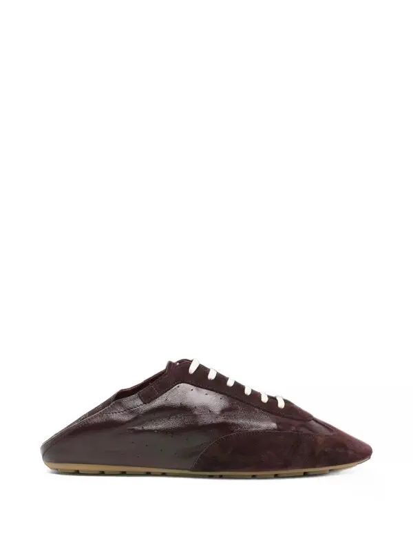 Saint Laurent Lewis Suede-panelled Leather Sneakers