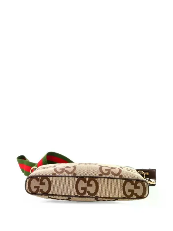 Gucci Zip Messenger Bag Jumbo Gg Canvas Crossbody Bag