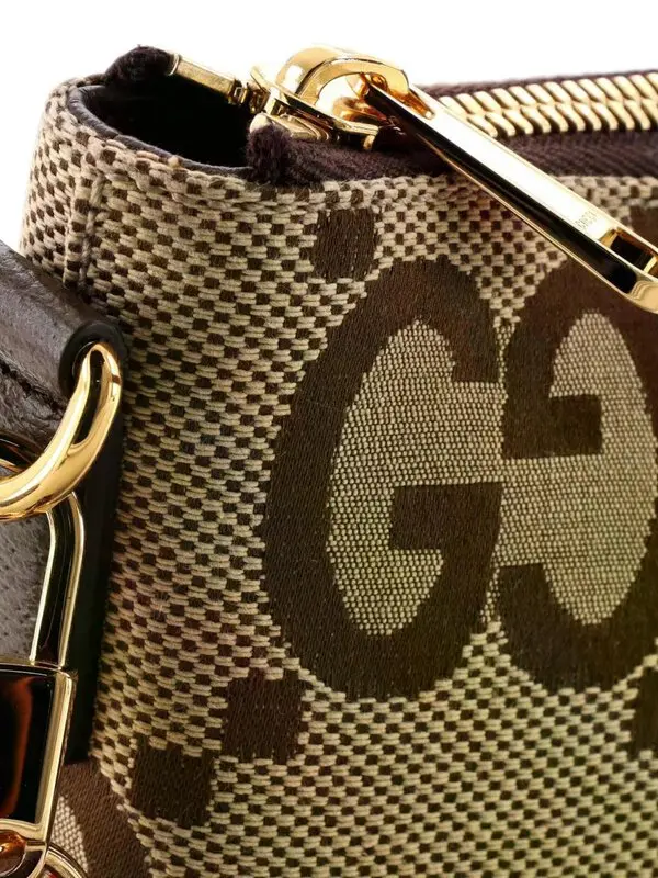 Gucci Zip Messenger Bag Jumbo Gg Canvas Crossbody Bag