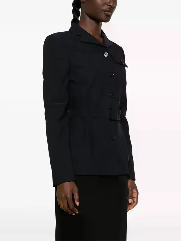 Prada 1990s Belted Jacket - Blue