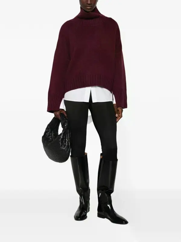 Soft Goat Girlfriend Turtleneck Sweater - Red