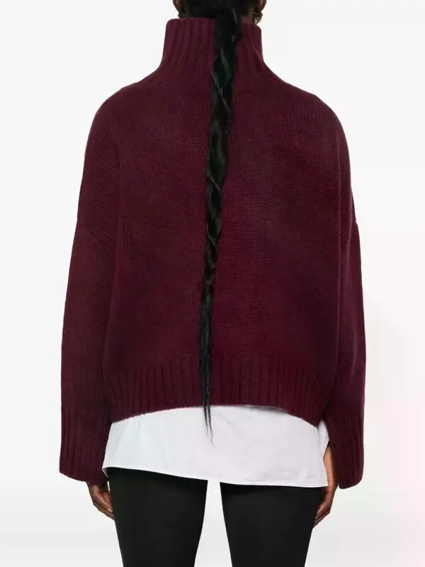 Soft Goat Girlfriend Turtleneck Sweater - Red