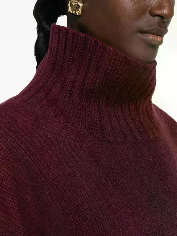 Soft Goat Girlfriend Turtleneck Sweater - Red