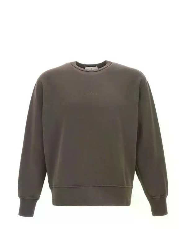 Stone Island Logo-print Sweatshirt - Brown