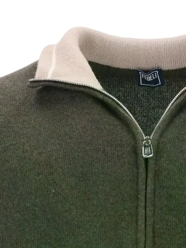 Fedeli Zip-up Cashmere Cardigan