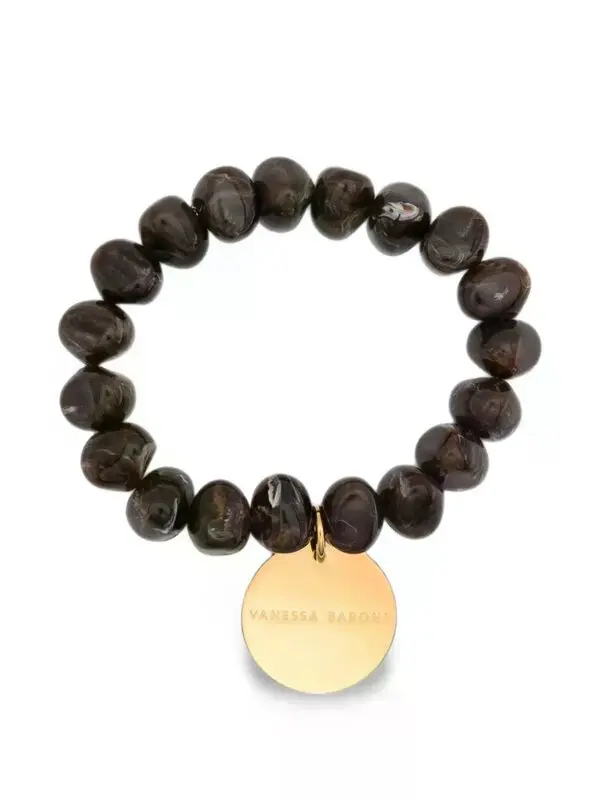 VANESSA BARONI Logo-charm Beaded Bracelet