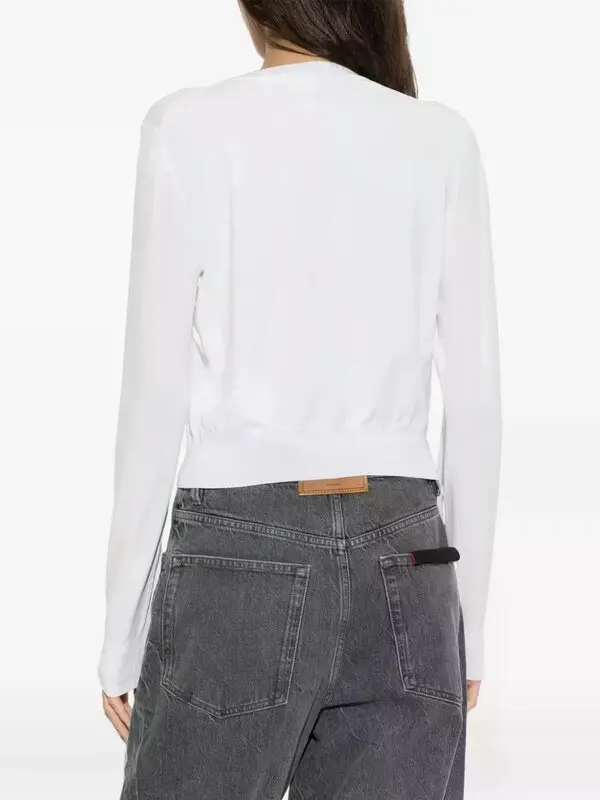 Alexander Wang Crystal Logo Cardigan