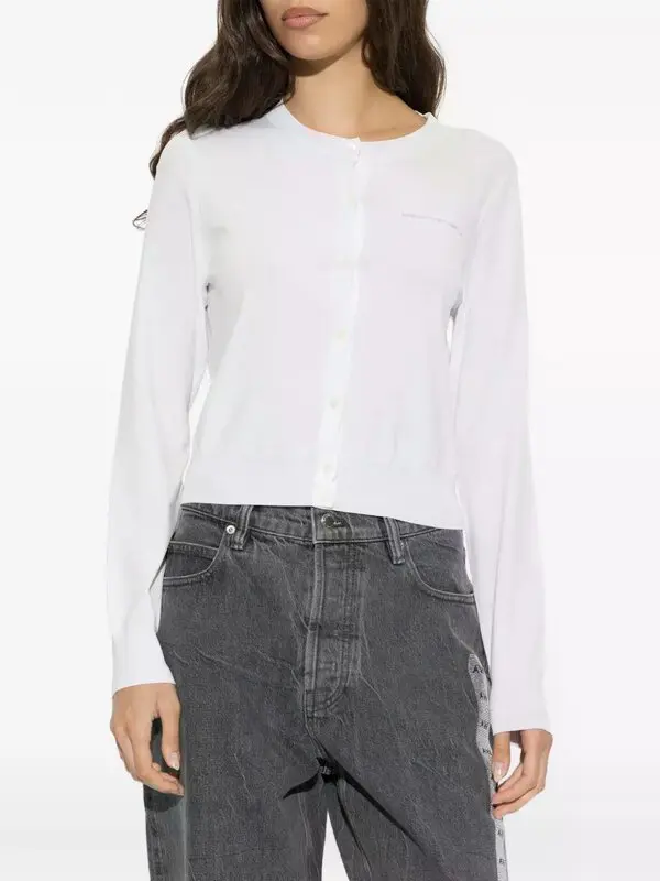 Alexander Wang Crystal Logo Cardigan