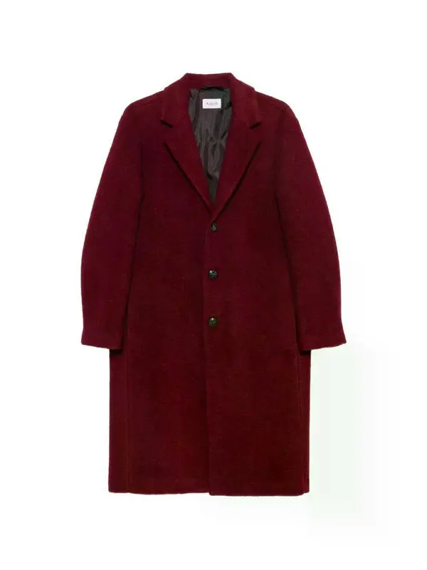 AMISH SUPPLIES Single-breasted Logo-patch Coat - Red