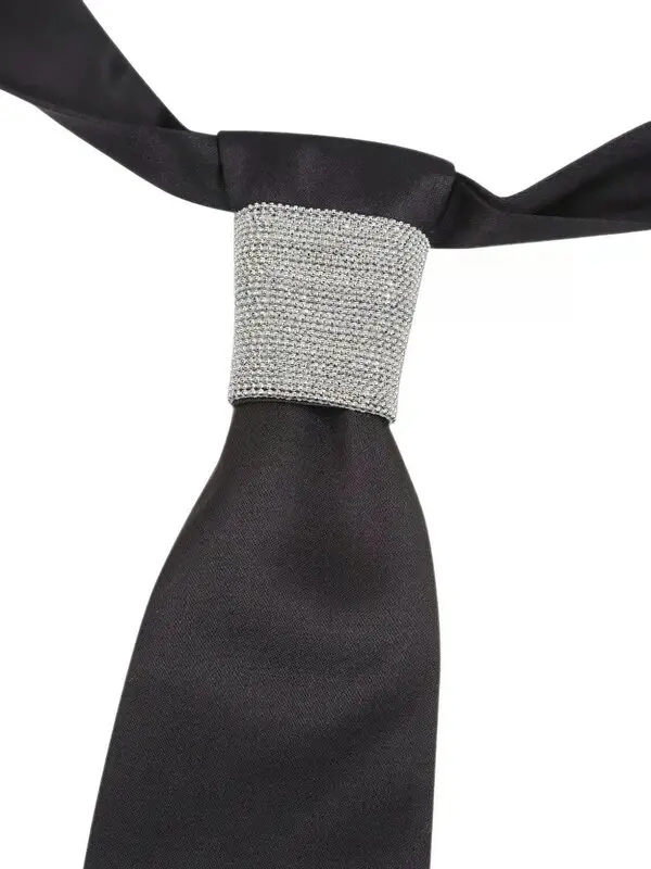Peserico Embellished-knot Tie - Black