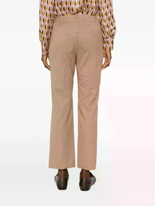 I BLUES Check-pattern Tailored Trousers