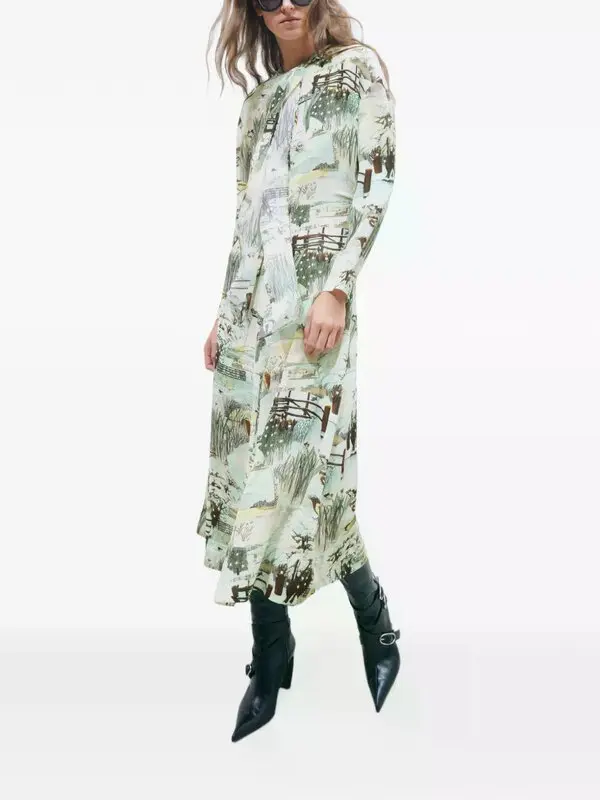 Tory Burch Printed Viscose Bow Dress