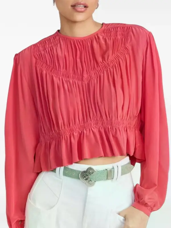 Isabel Marant Étoile Nelino Shirred Blouse - Pink
