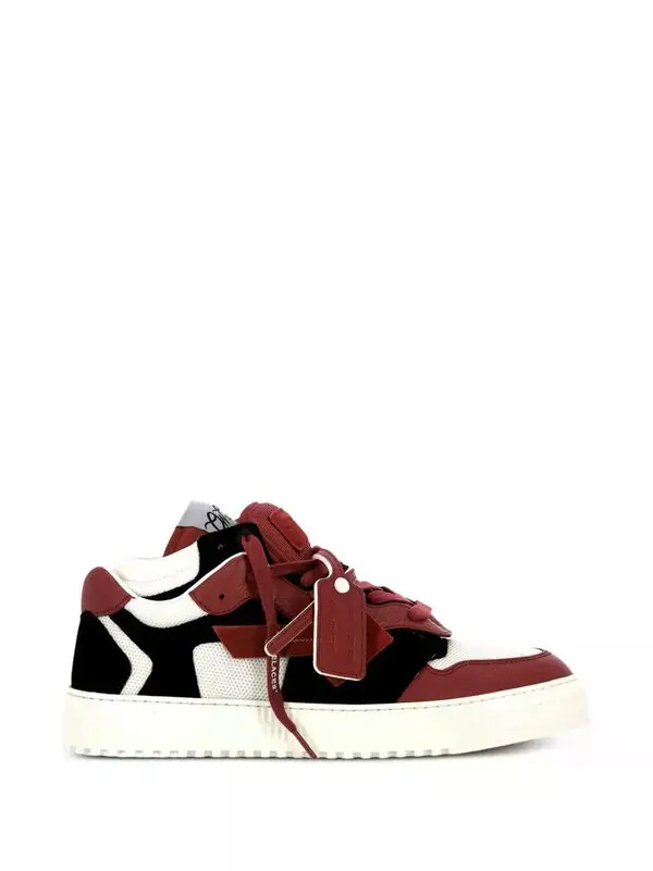 Off-White Suede-panelled Sneakers - Red