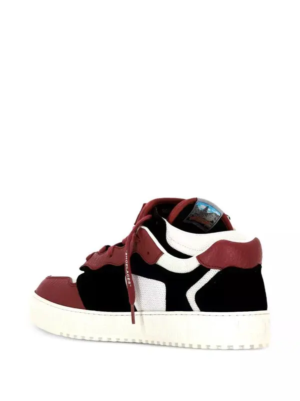 Off-White Suede-panelled Sneakers - Red