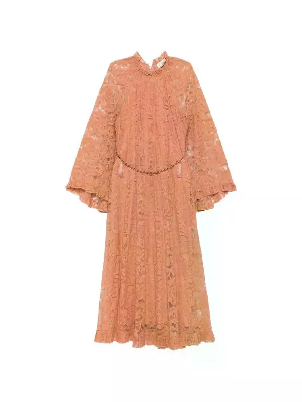 Zimmermann Lace-overlay Ruffled Midi Dress