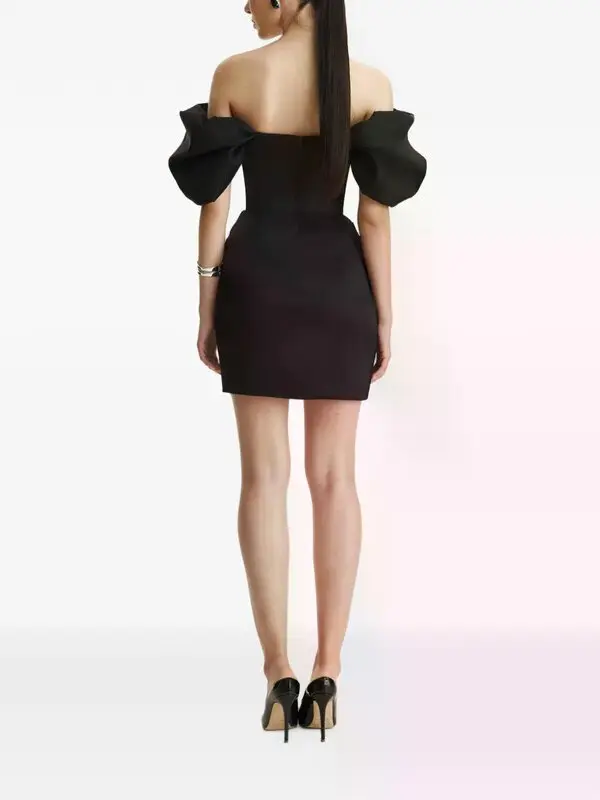 BENEDETTO Off-shoulder Puff-sleeve Mini Dress
