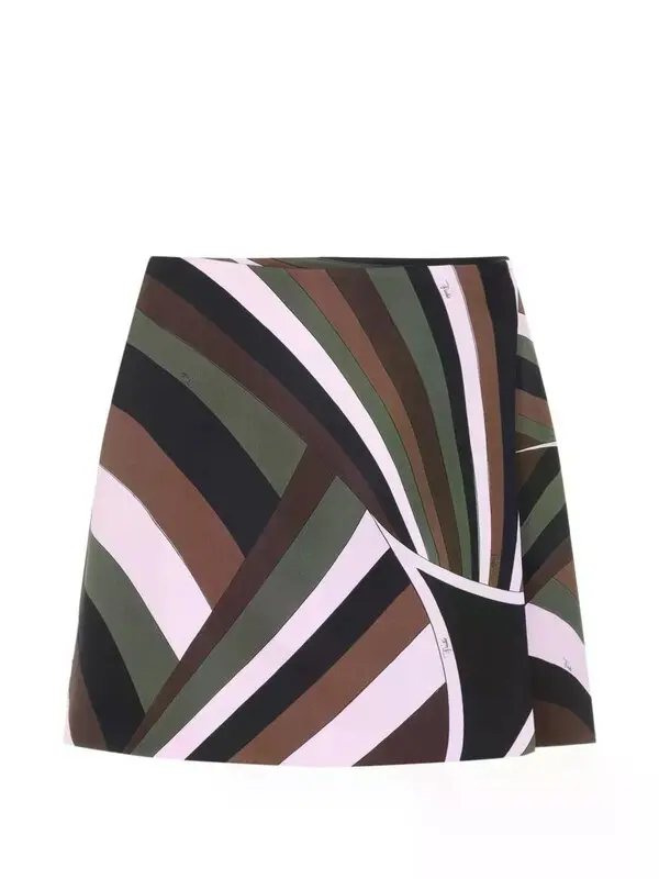 Emilio Pucci Iride Print Silk Skirt