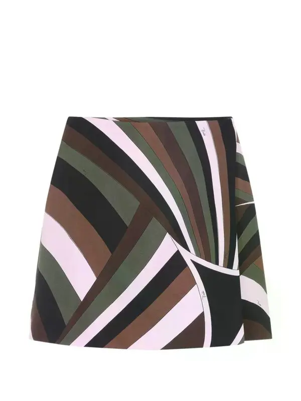Emilio Pucci Iride Print Silk Skirt