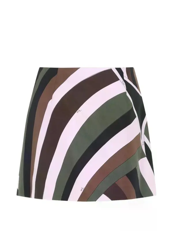 Emilio Pucci Iride Print Silk Skirt