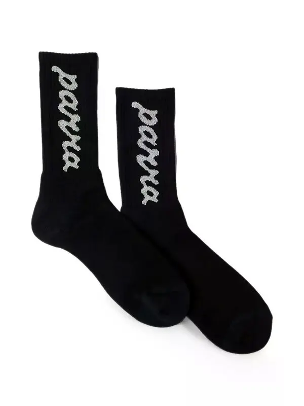 PARRA Lowercase Scriptlogo-jacquard Socks