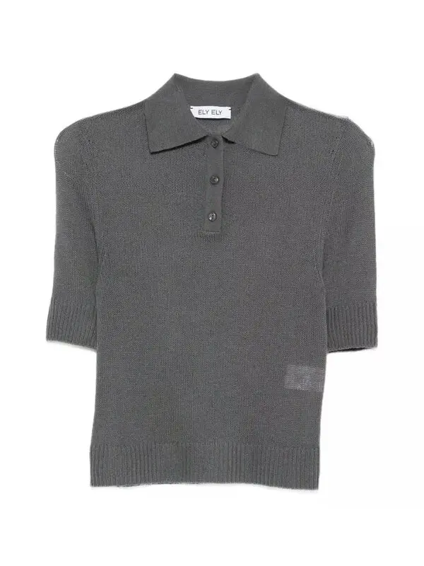 ELY ELY Short-sleeve Polo Top - Grey