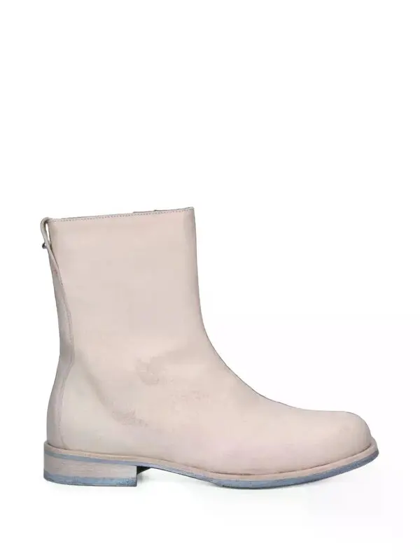 Our Legacy Waxed-suede Boots - White