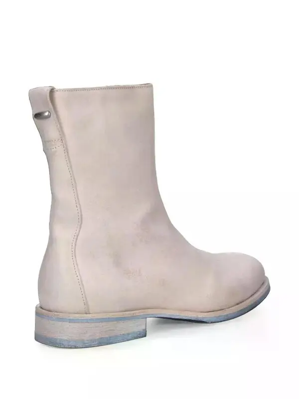 Our Legacy Waxed-suede Boots - White