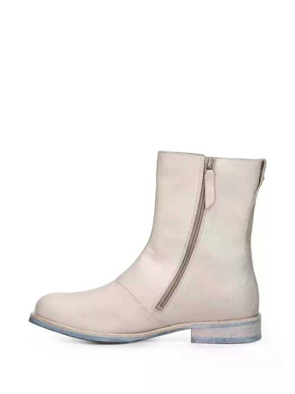 Our Legacy Waxed-suede Boots - White
