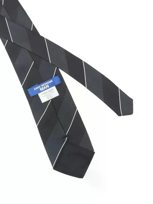 Junya Watanabe Striped Silk Tie