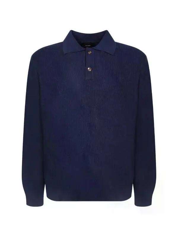 DELL'OGLIO Ribbed-knit Polo Shirt