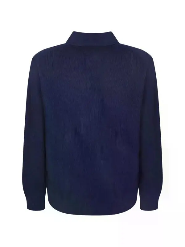 DELL'OGLIO Ribbed-knit Polo Shirt