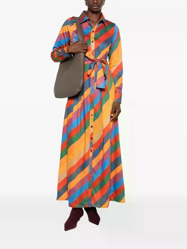 CONNOR&BLAKE Diagonal-stripe Maxi Dress