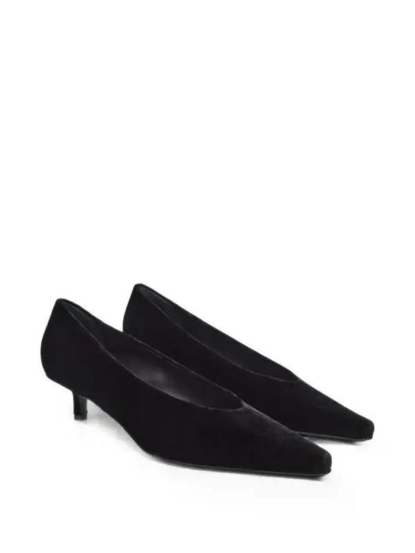 Loulou De Saison Giada Velvet Kitten-heel Pumps