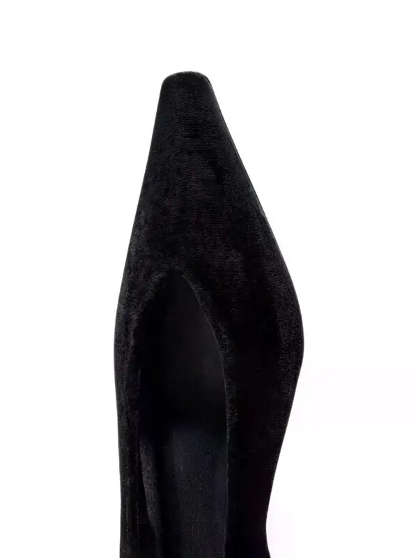 Loulou De Saison Giada Velvet Kitten-heel Pumps