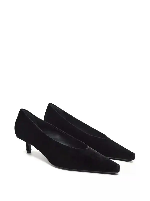 Loulou De Saison Velvet Kitten-heel Pumps