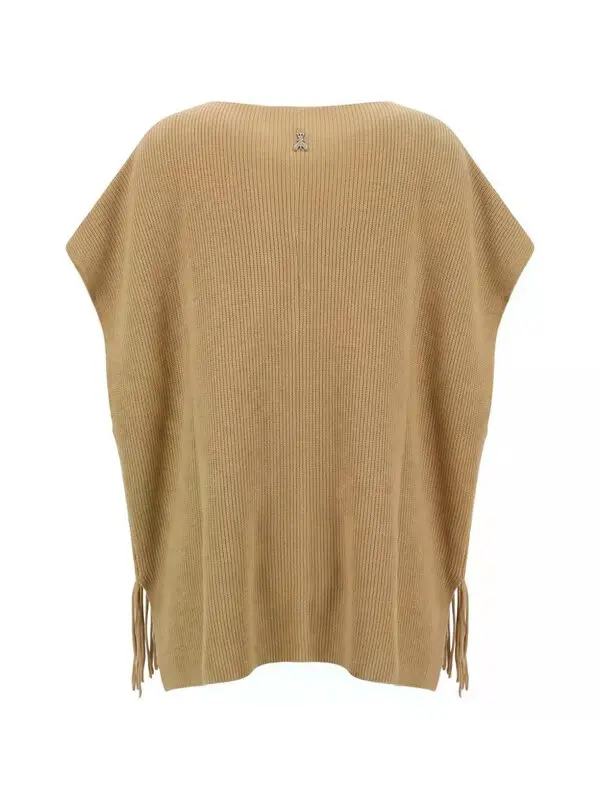 Patrizia Pepe Fringe-trim Knitted Poncho