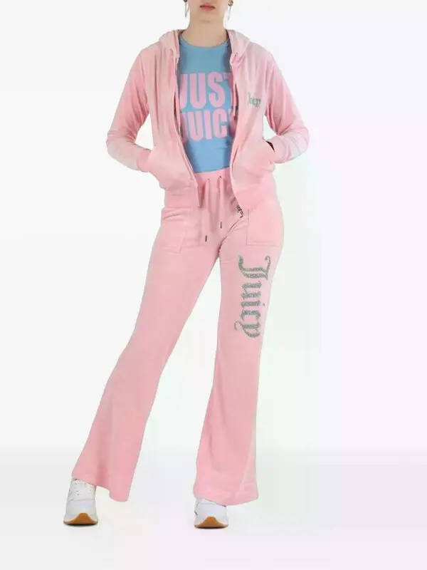 Juicy Couture Rhinestone-logo Zip-up Hoodie