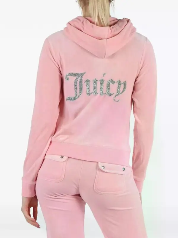 Juicy Couture Rhinestone-logo Zip-up Hoodie