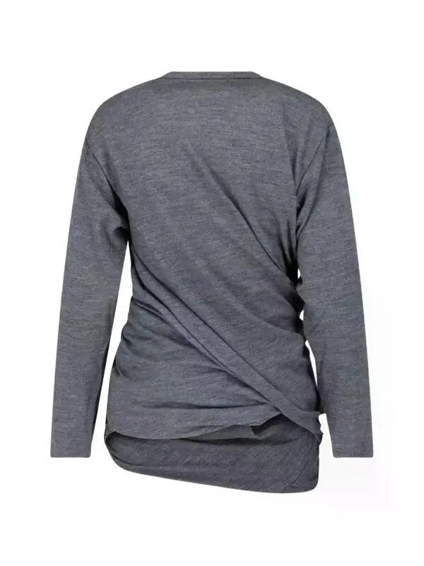 Junya Watanabe Draped Long-sleeve T-shirt - Grey