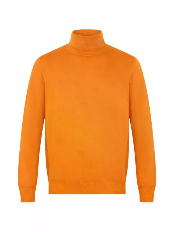 Fedeli Roll-neck Long-sleeve Sweater - Orange